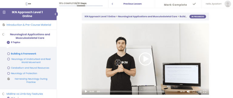 IKN Approach Level 1 Online - Integrated Kinetic Neurology