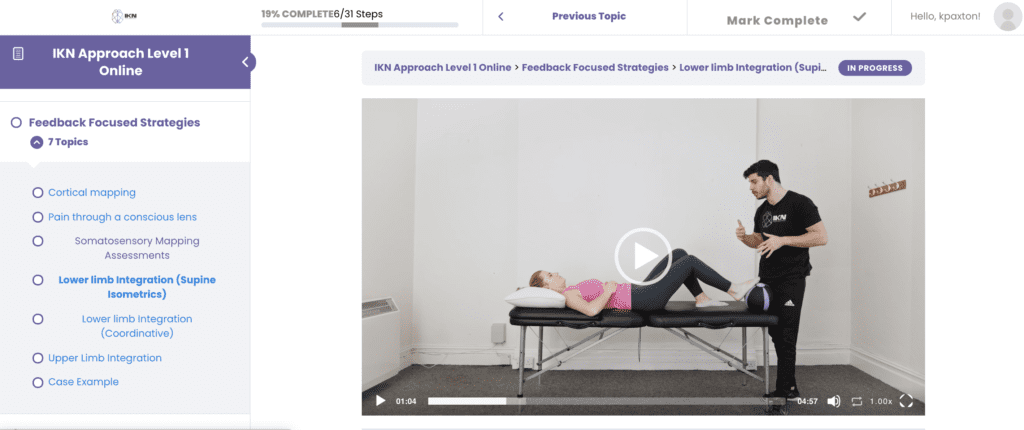 IKN Approach Level 1 Online - Integrated Kinetic Neurology